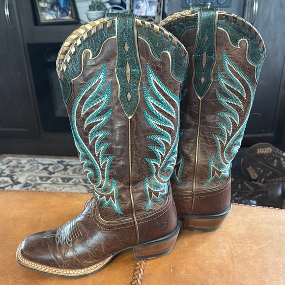 Ariat | Shoes | Ariat Crossfire Picante Brown And Green Western Cowboy ...